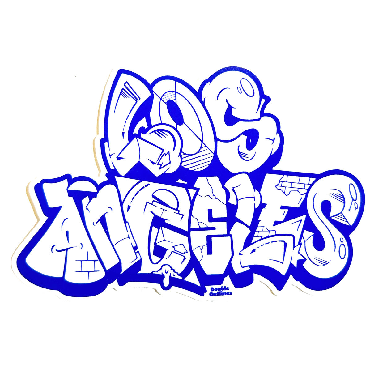 Los Angeles Sticker – Double Outlines
