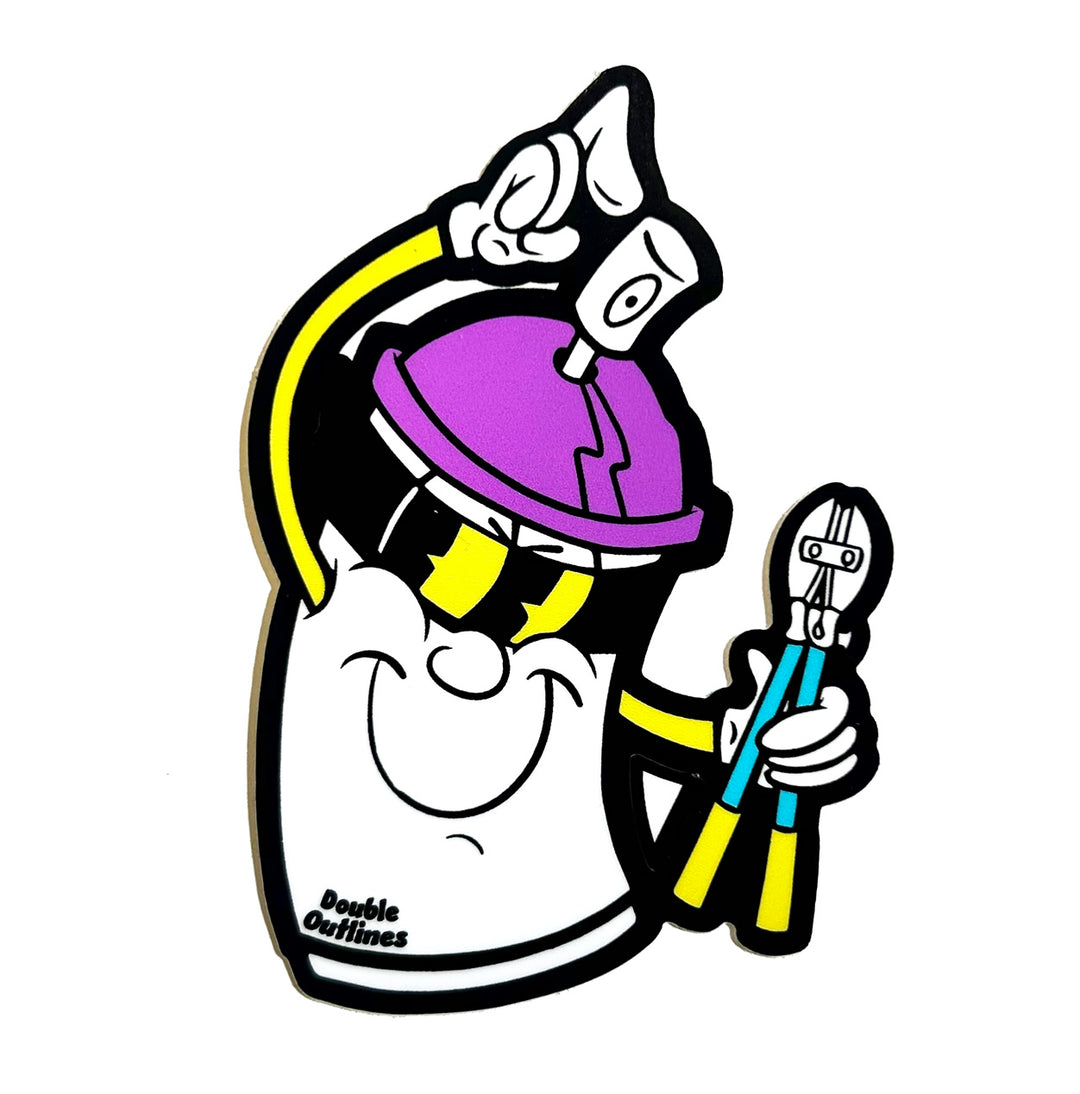 Vandal Can Sticker – Double Outlines